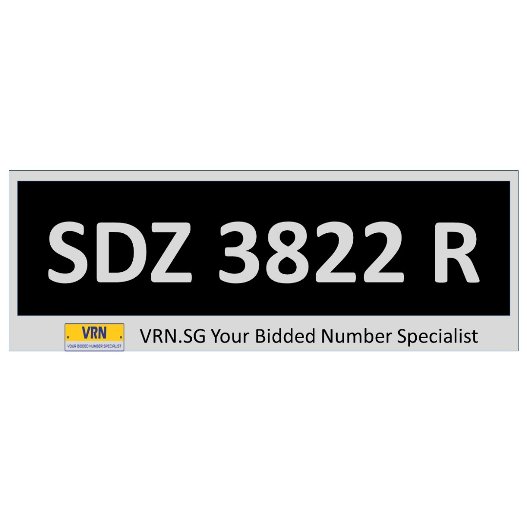 Classic Car Number Plate for Sales: SDZ 3822 R (SDZ3822R), Car ...
