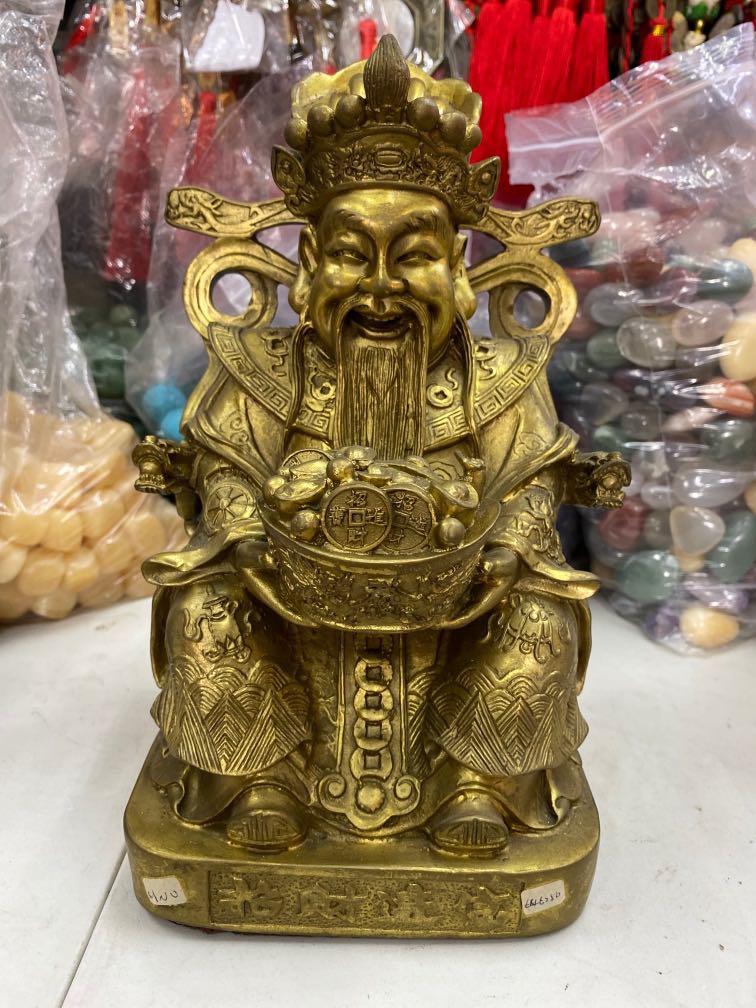 Copper God of Fortune 铜财神爷, Furniture & Home Living, Home Decor, Other ...