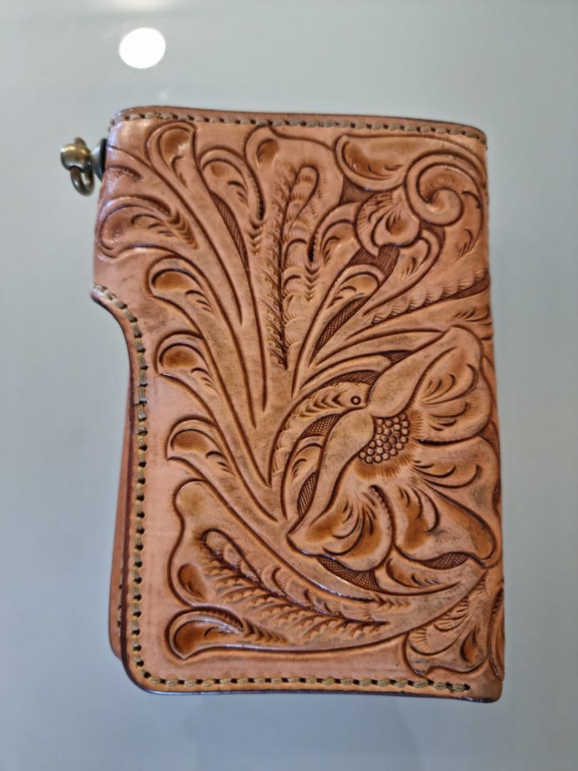 Custom Leather Biker Wallet, Motorcycles, Motorcycle Apparel on Carousell
