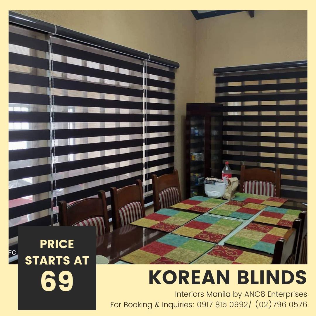 Customized Korean Window Blinds, Furniture & Home Living, Home Decor ...