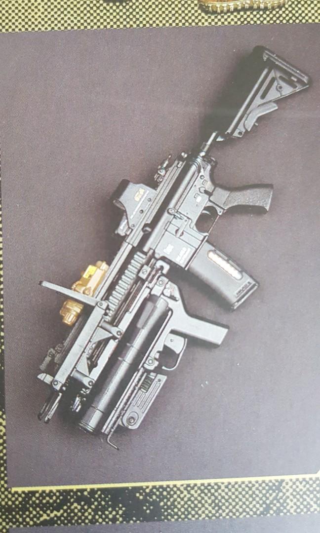 Damtoys 1/6 scale CAG SFOD-D Rifle with Grenade Launcher, Hobbies ...