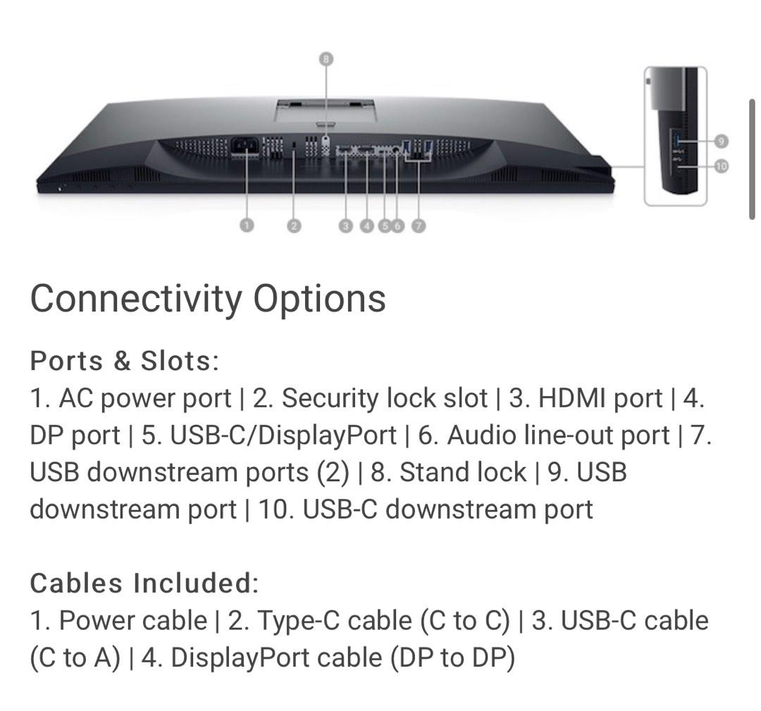 Dell U2720Q 4K USB-C Monitor (Warranty until Mar 2024), Computers ...