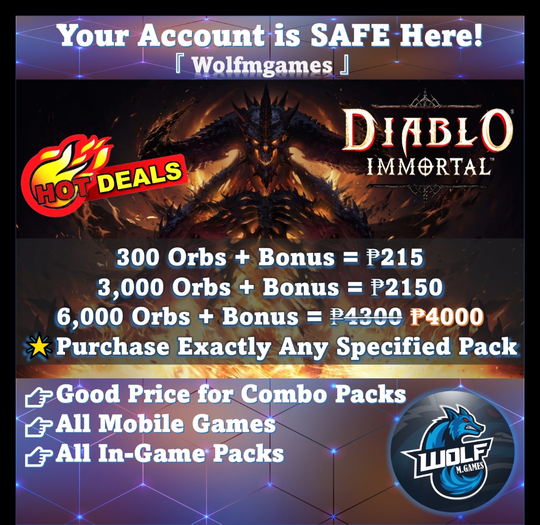 Diablo Immortal Top Up [LEGAL], Video Gaming, Gaming Accessories, Game ...