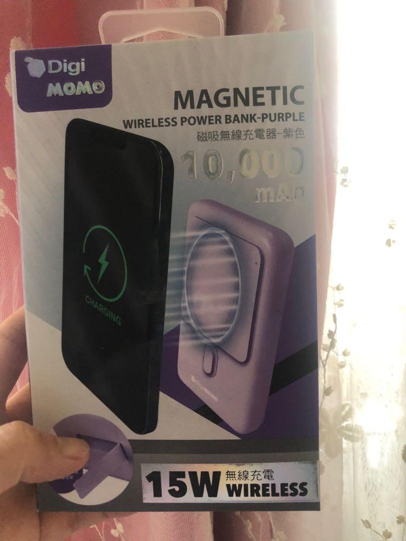 DigiMoMo 磁吸無線充電器 充電器 無線尿袋 無線powerbank powerbank 尿袋 , 手提電話, 電話＆平板電腦配件 ...