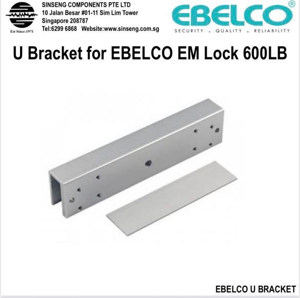 EBELCO EM Lock Set [Ebelco EM Lock (280KG), ZL Bracket, U Channel ...