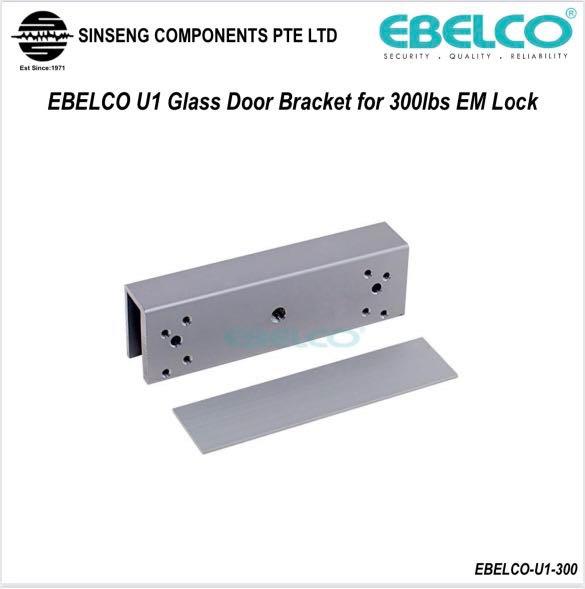 Ebelco U1 Glass Door U Channel Bracket for 300lbs EM Lock for Door ...