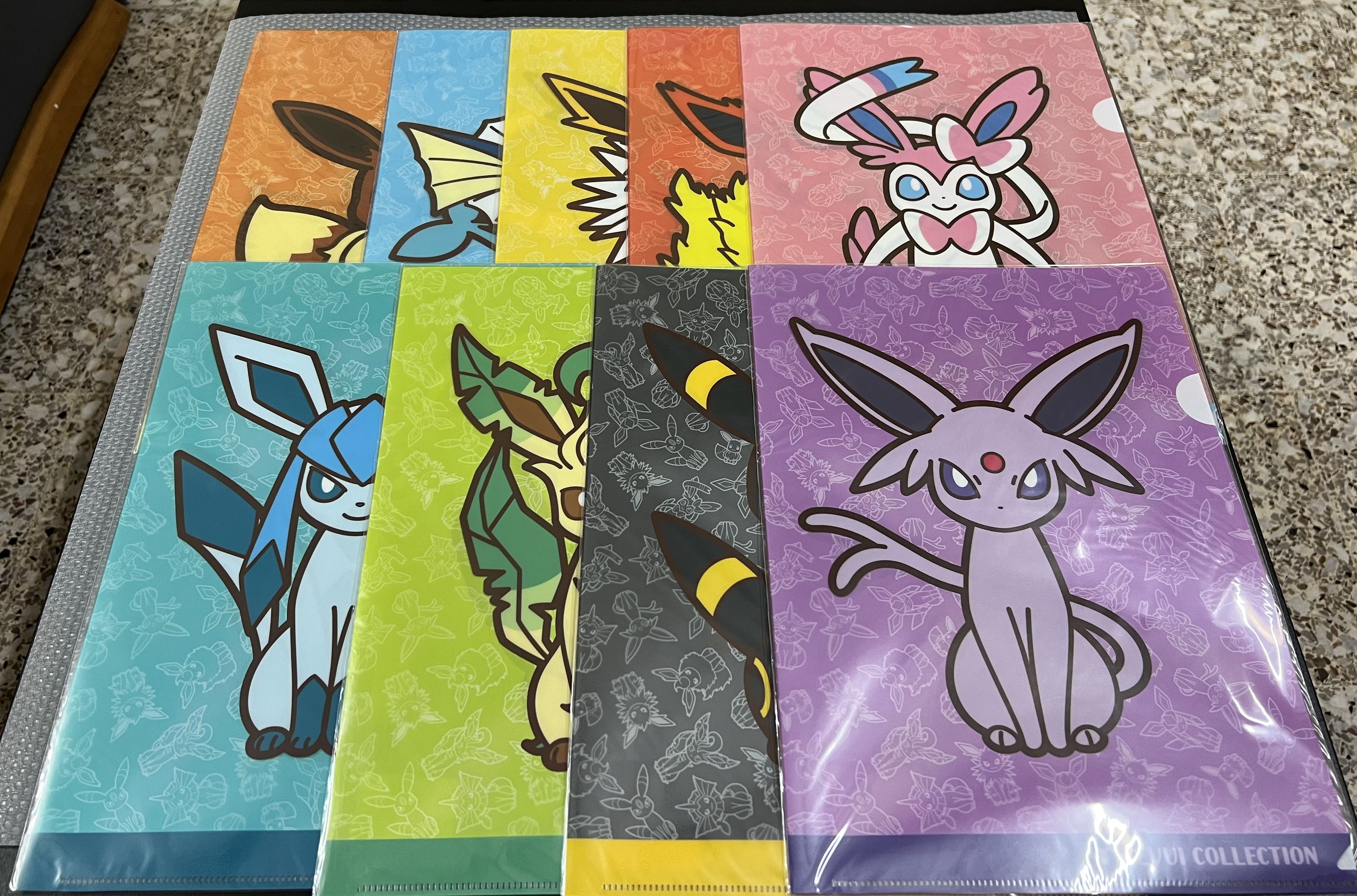 Eeveelution A4 size file folder, Hobbies & Toys, Toys & Games on Carousell