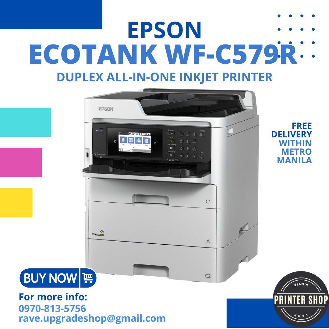 Epson WorkForce Pro WF-C579R Duplex All-in-One Inkjet Printer, Computers & Tech, Printers ...