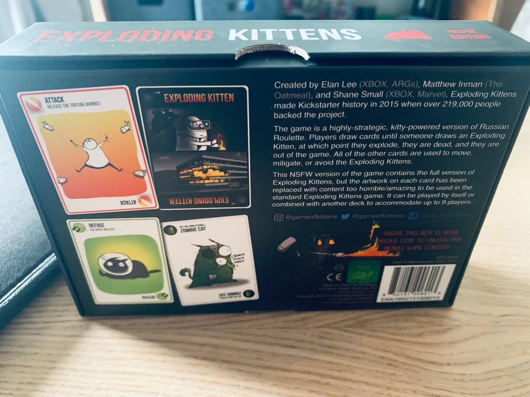 Exploding Kittens NSFW Edition, Hobbies & Toys, Toys & Games on Carousell
