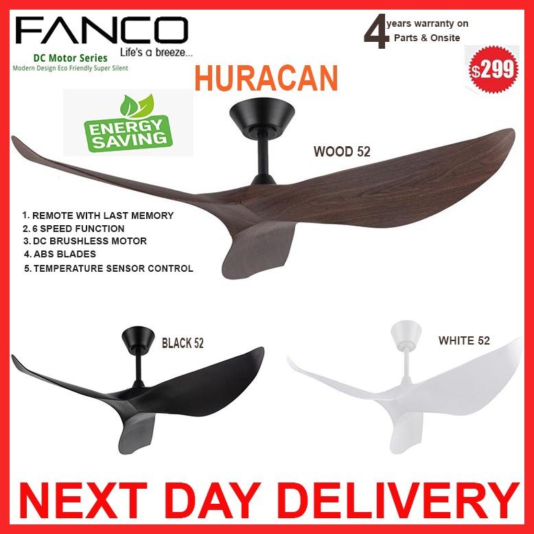 Fanco Huracan 52 inch DC Ceiling Fan With Remote control | Local ...