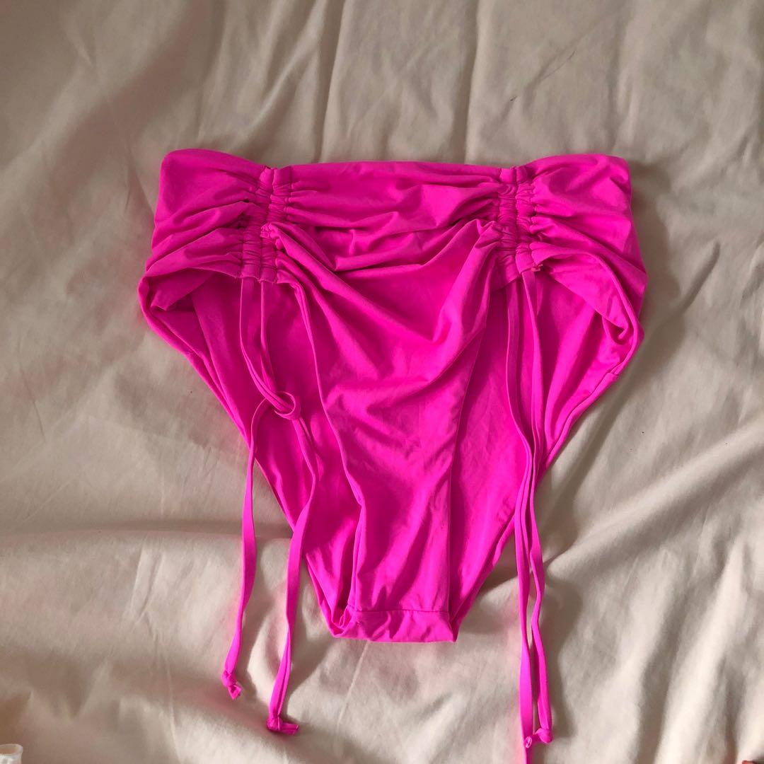 Neon Pink Swimsuit Womens Fashion Swimwear Bikinis And Swimsuits On Carousell