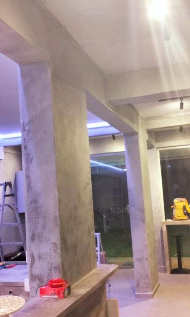 Faux cement screeding effect works by paint., Furniture & Home Living ...