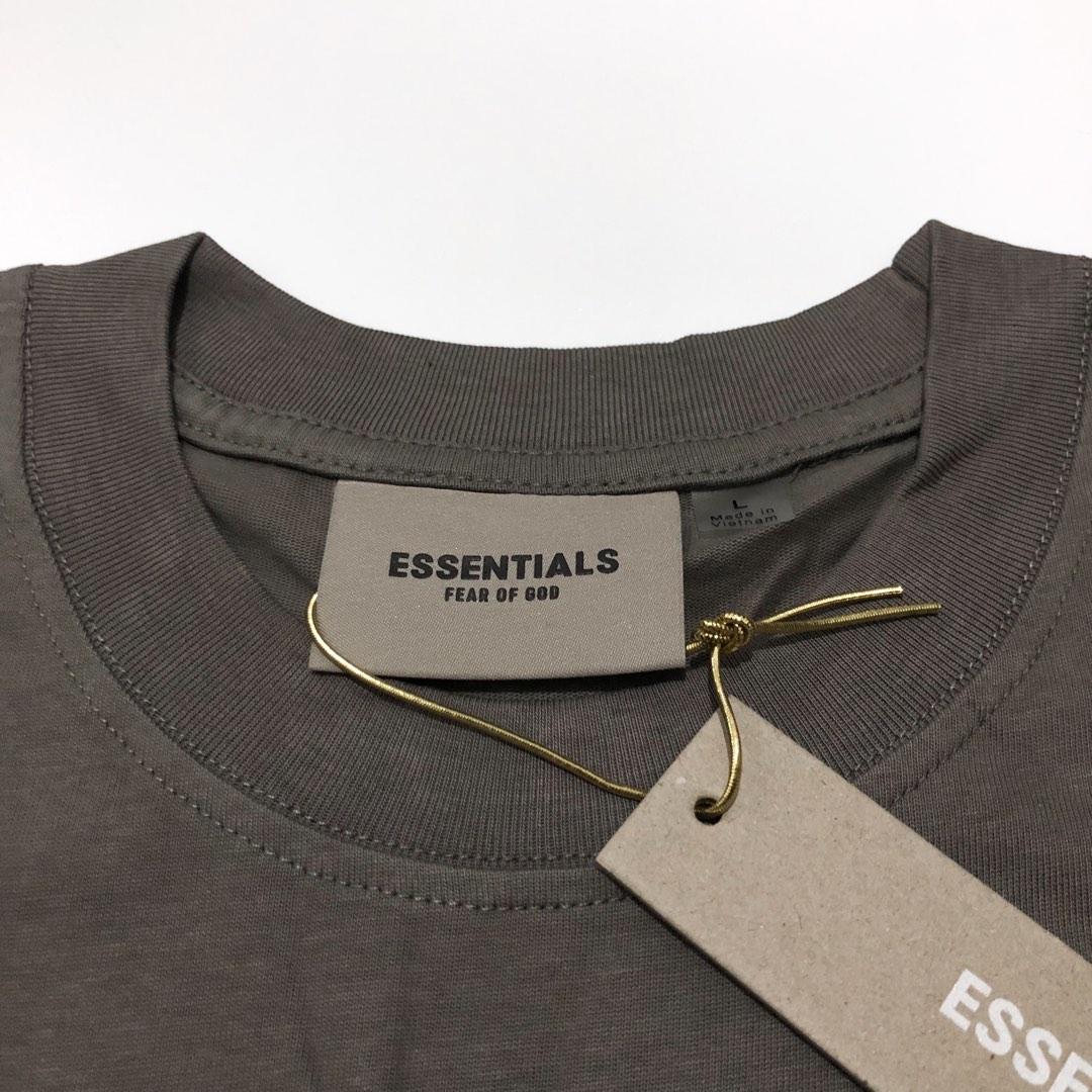 Fear of God Essentials Embossed (Gray colorway), Men's Fashion, Tops ...