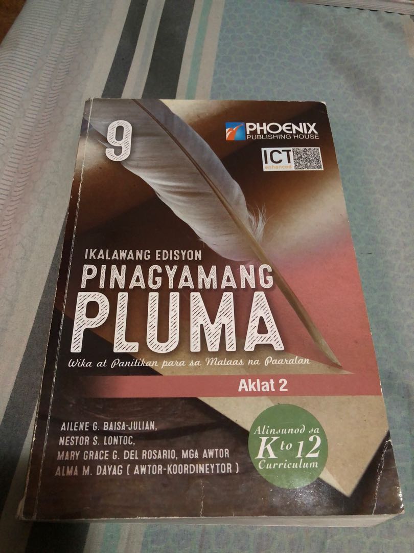 Filipino / Pluma grade 9 book (Aklat 2), Hobbies & Toys, Books ...
