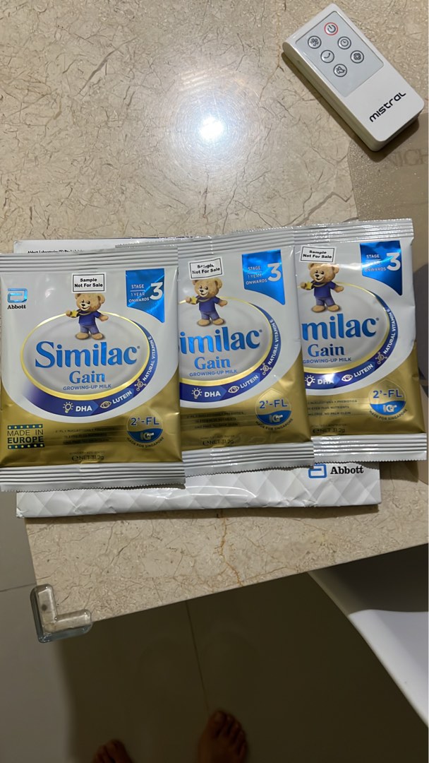 FREE PUNGGOL Similac Gain Stage 3 - 3 Packets, Babies & Kids, Nursing ...