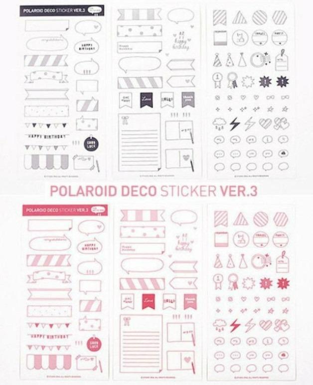 Fun Decor Paper Sticker for Instax Photos / Photographs / Planner ...