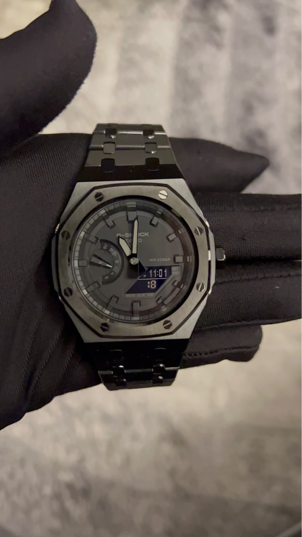 G- Shock Casioak full black custom ga2100 ga2110 ga-2100 ga-2110 ...