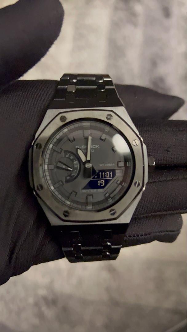 G- Shock Casioak ga2100 ga2110 blue series mod black Matt verison, Men ...