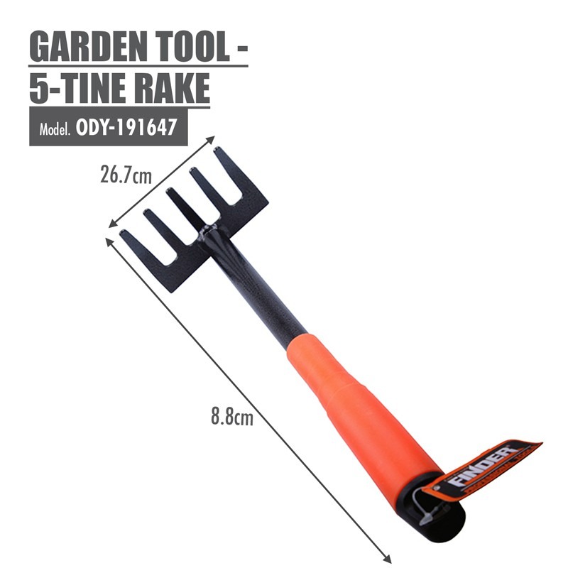 GARDEN TOOL - 5-TINE RAKE, Furniture & Home Living, Gardening ...
