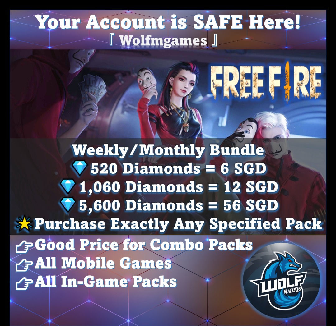 Garena Free Fire Diamond Top Up [LEGAL], Video Gaming, Gaming ...