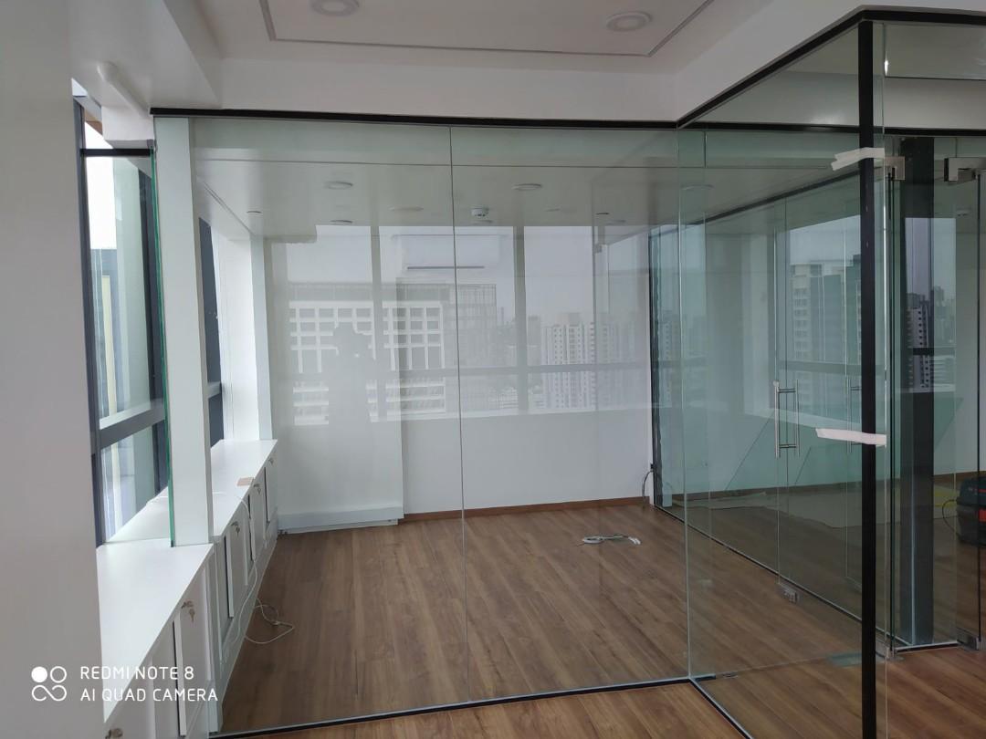 Glass Partitions and doors, Furniture & Home Living, Furniture, Shelves ...