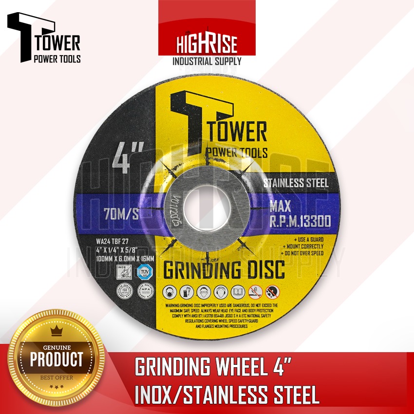 Tower Grinding Wheel Inox 4" 25Pcs, Commercial & Industrial ...