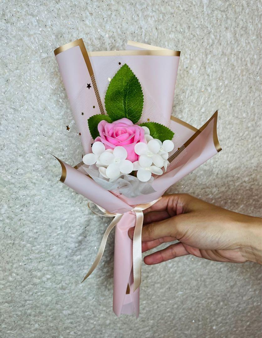 Happy teachers day bouquet mini soap rose bouquet, Hobbies & Toys ...