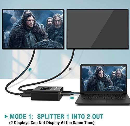 HDMI Switch 4K HDMI Splitter-Techole Aluminum Bi-Directional HDMI Switcher 2 Input 1 Output ...