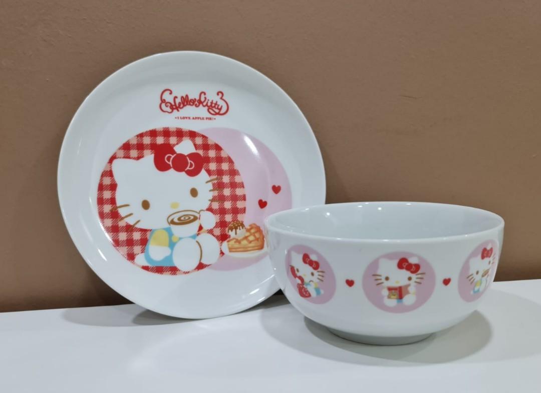 Hello Kitty Bowl & Plate Sets (Ceramic), Furniture & Home Living ...