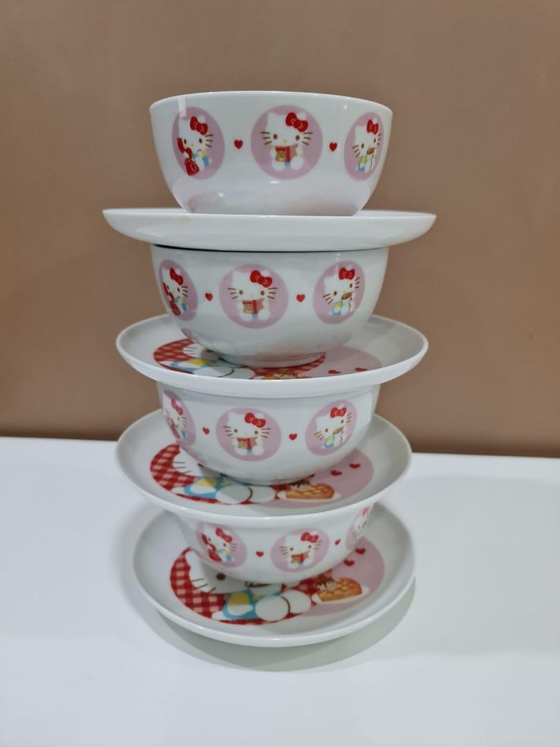 Hello Kitty Bowl & Plate Sets (Ceramic), Furniture & Home Living ...