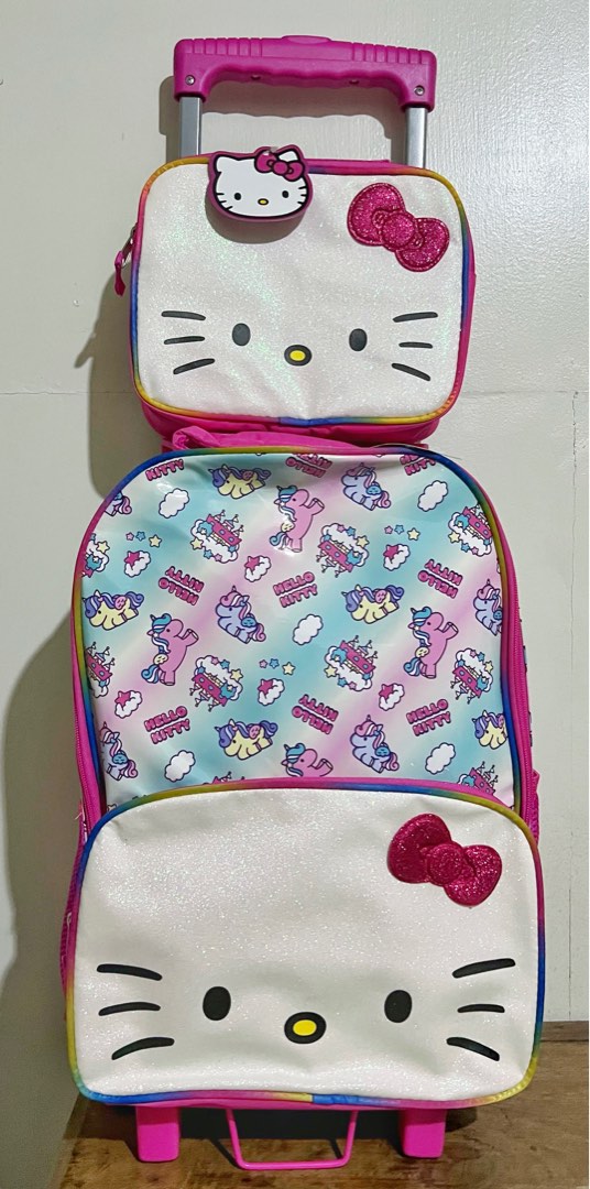 Hello Kitty Trolley Bag & Lunch box, Women's Fashion, Bags & Wallets ...