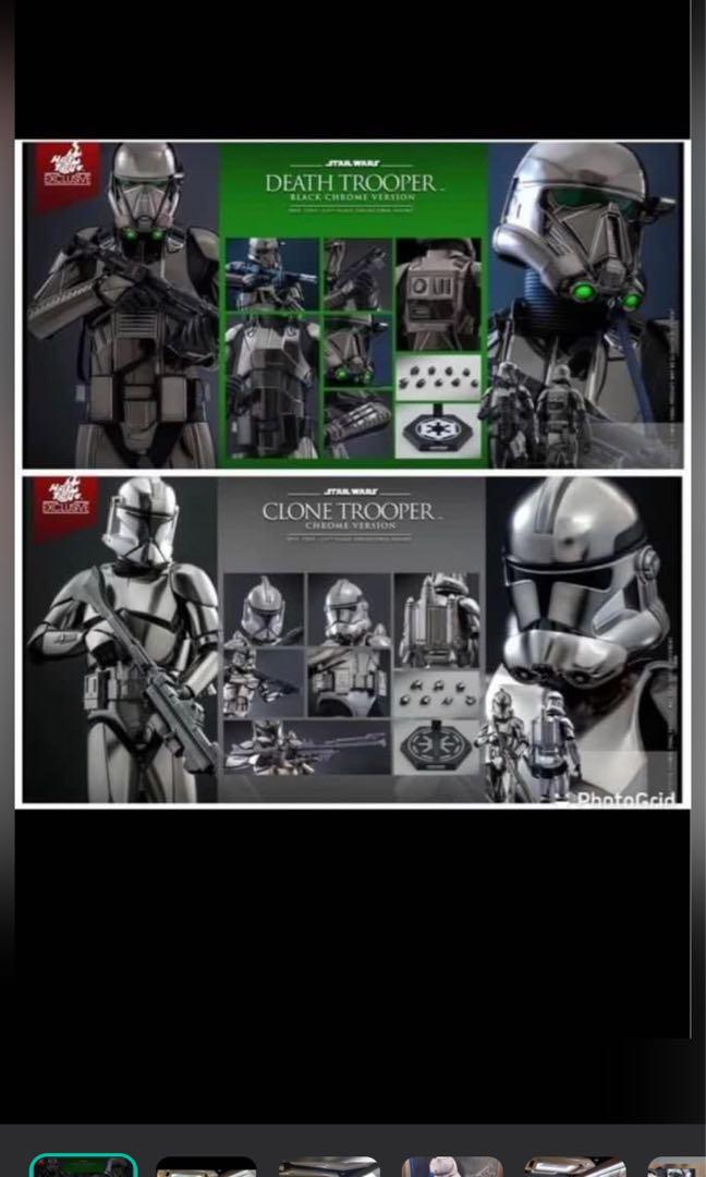Hot Toys mms643 mms621 限量 電鍍 MMS587 Death Trooper Black Chrome Star Wars Clone Trooper (Chrome ...