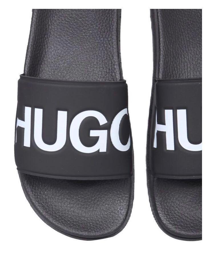 HUGO BOSS SLIDE (BLACK), Men's Fashion, Footwear, Flipflops and Slides ...