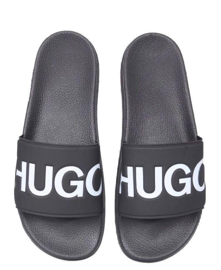 HUGO BOSS SLIDE (BLACK), Men's Fashion, Footwear, Flipflops and Slides ...
