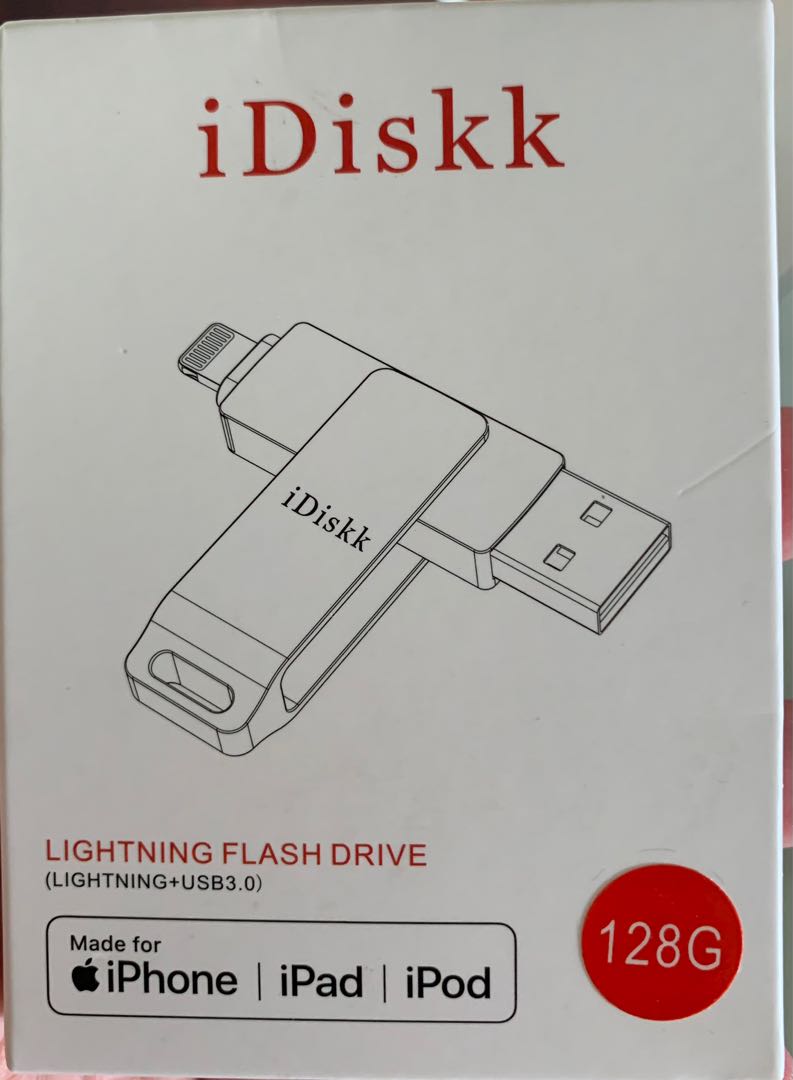 IDiskk 128G lightning flash drive, Computers & Tech, Parts ...