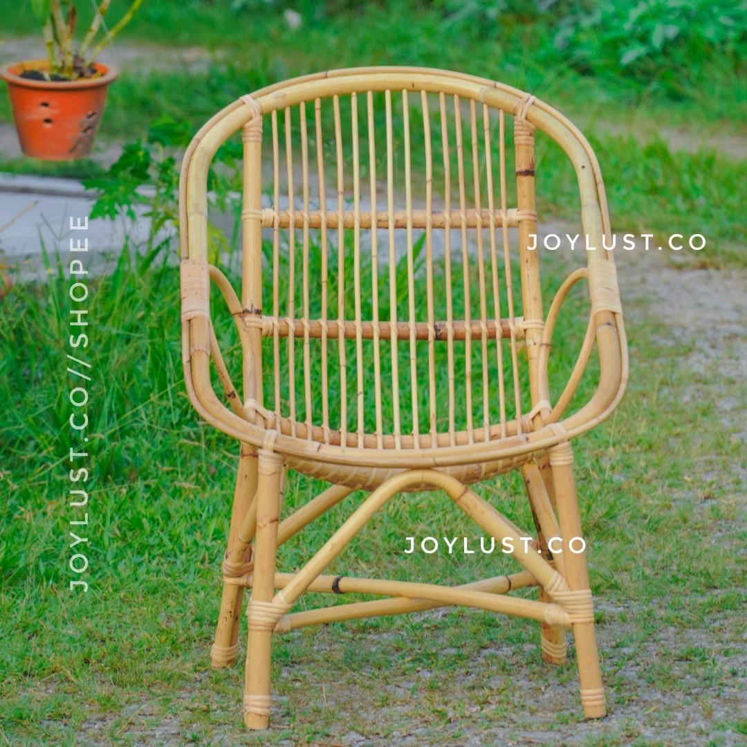 Japanese Style Rattan Chair Vintage Traditional, Furniture & Home ...
