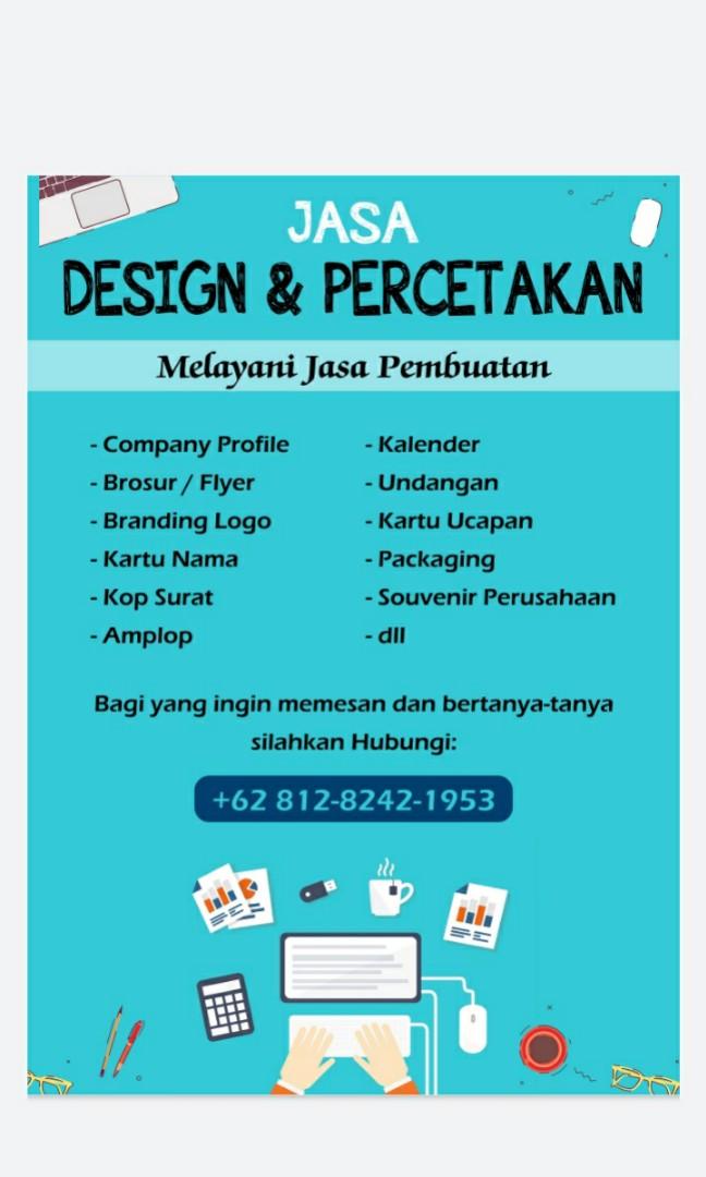 Jasa desain dan percetakan, Jasa, Lainnya di Carousell
