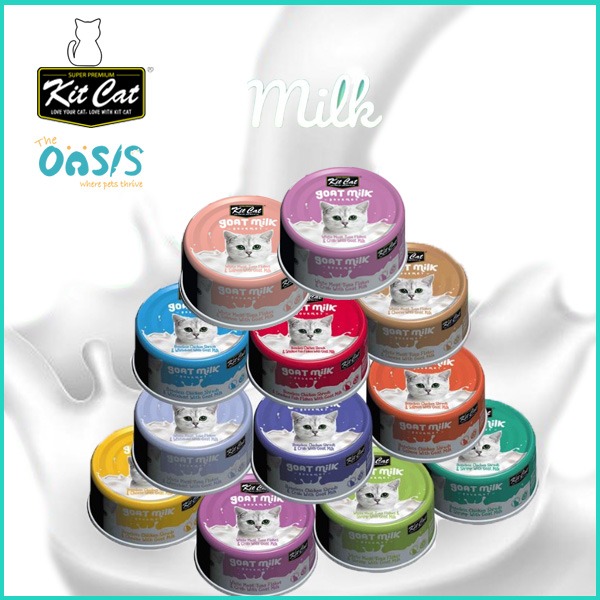 Kit Cat Goat Milk Cat Can Food, Pet Supplies, Pet Food on Carousell