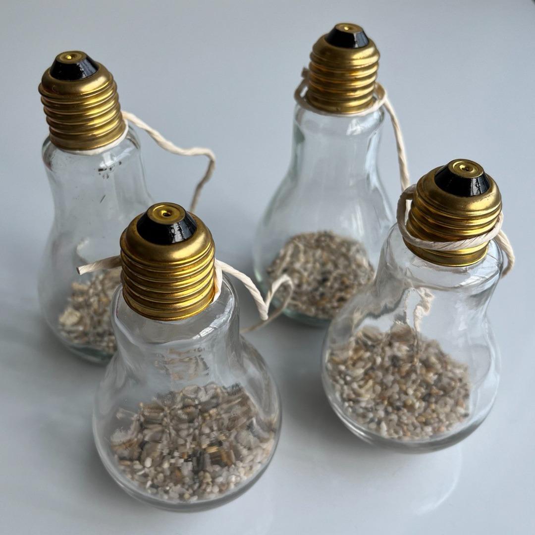 Lightbulb shaped glass bottle, Furniture & Home Living, Home Decor ...