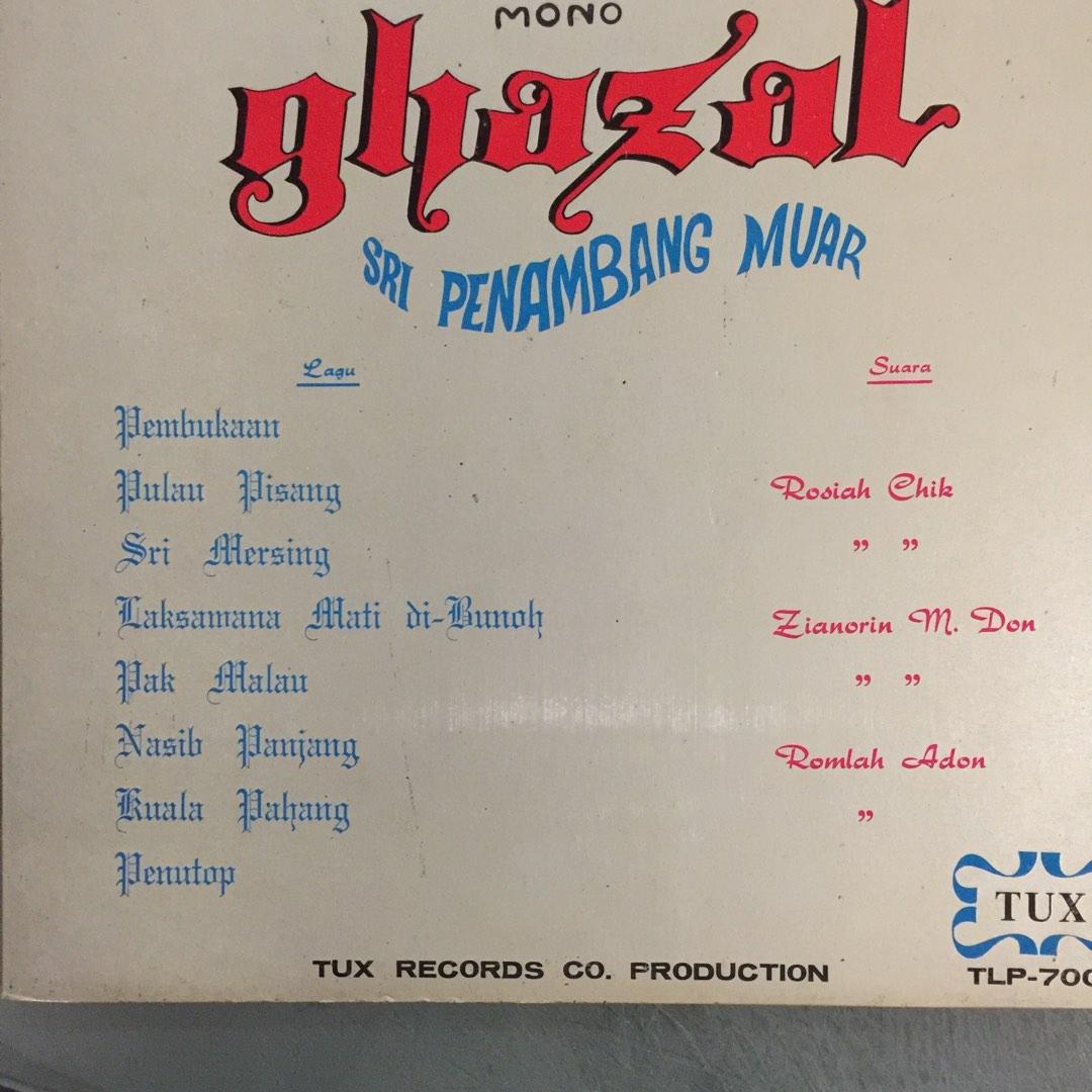 Lp - Sri Penambang Muar (Ghazal), Hobbies & Toys, Music & Media, Vinyls ...
