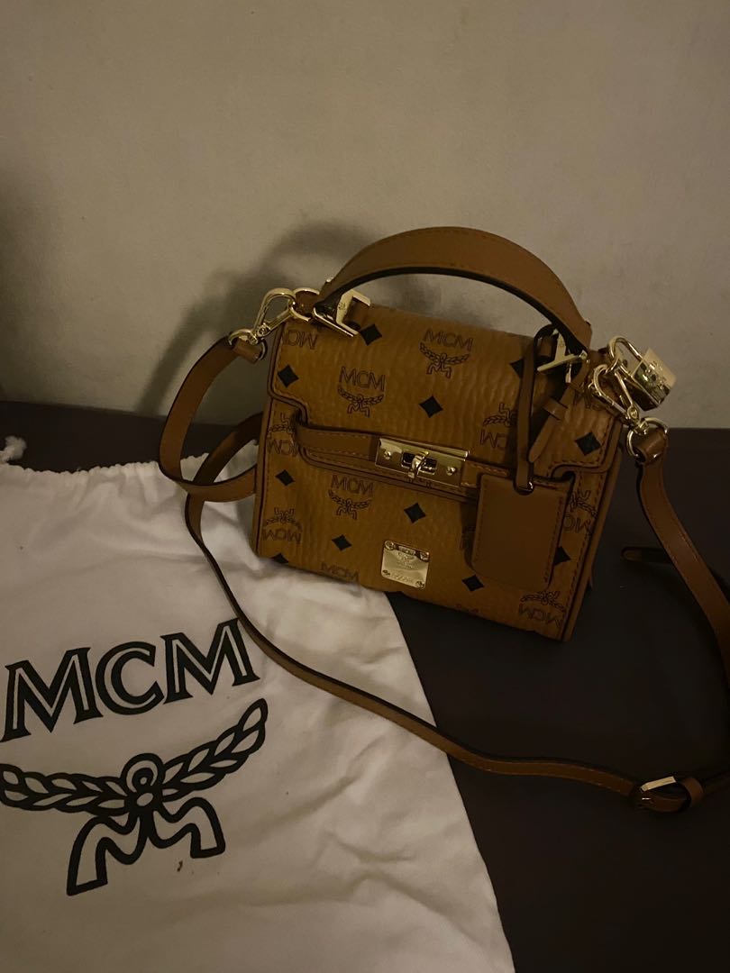 MCM MINI KELLY IN COGNAC, Luxury, Bags & Wallets on Carousell