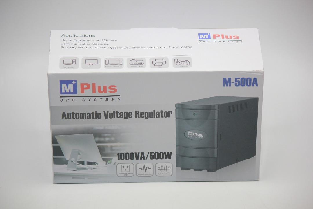 MPLUS M-500A AVR w/ SURGE PROTECTION, 220V 1000VA 500W 4-SOCKET, BEST ...