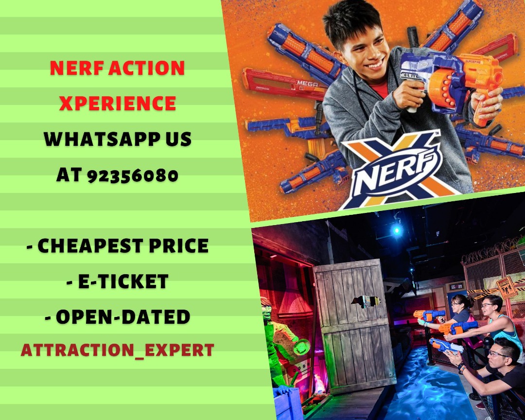 NERF ACTION XPERIENCE, Tickets & Vouchers, Local Attractions & Transport on Carousell
