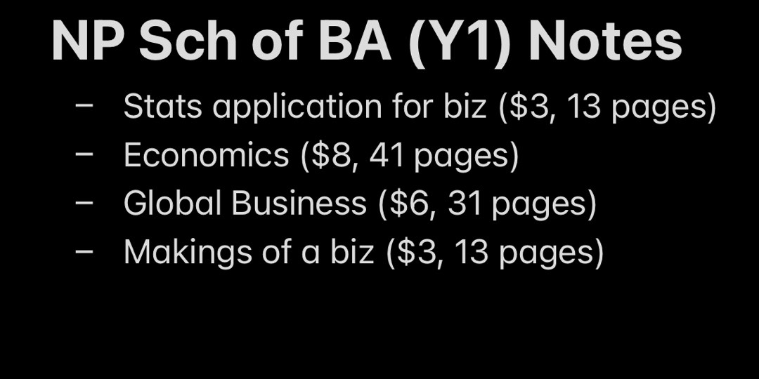 Ngee Ann Poly School of Business and Accountancy (BA) Notes, Hobbies ...