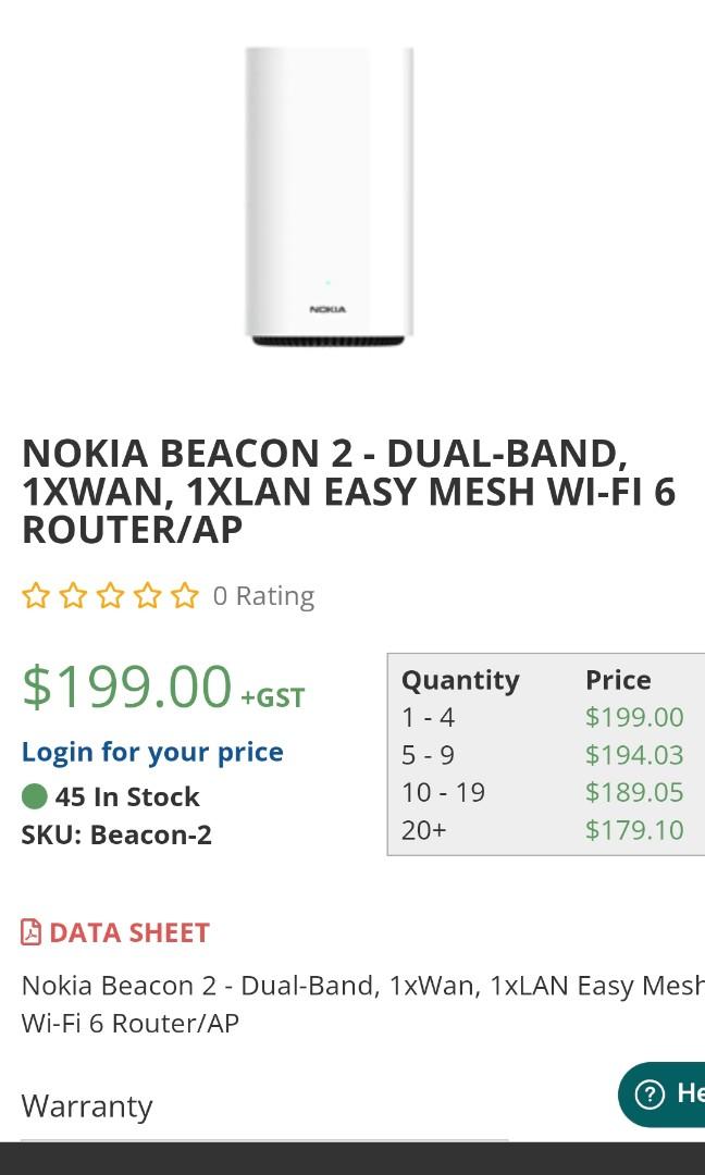 Nokia Wifi Beacon 2 Router, Computers & Tech, Parts & Accessories ...