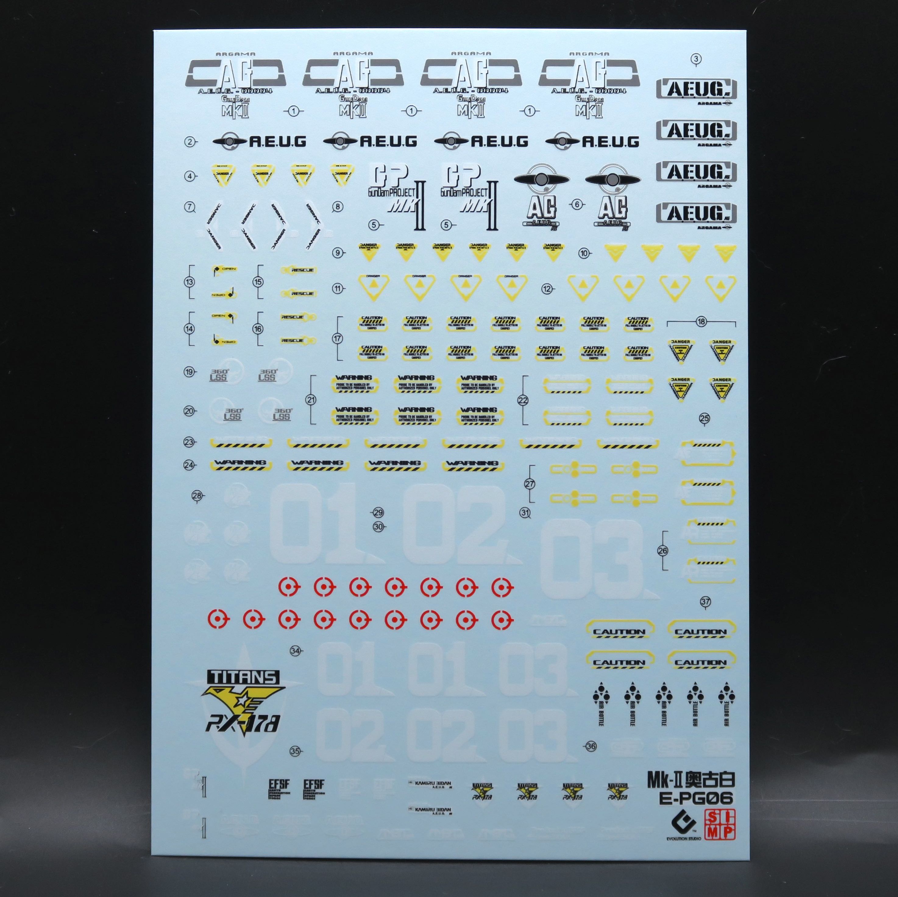 PG RX-178 Gundam MK2 MKII gundam neon Decal 白色黑色 高達馬克2 高達螢光水貼, 興趣及遊戲, 玩具 & 遊戲類 - Carousell