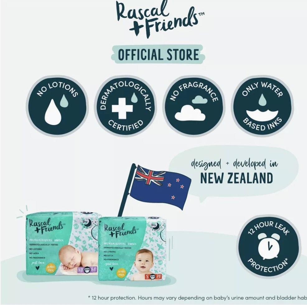 Rascal & Friends Newborn - 80 pieces pack, Babies & Kids, Bathing ...