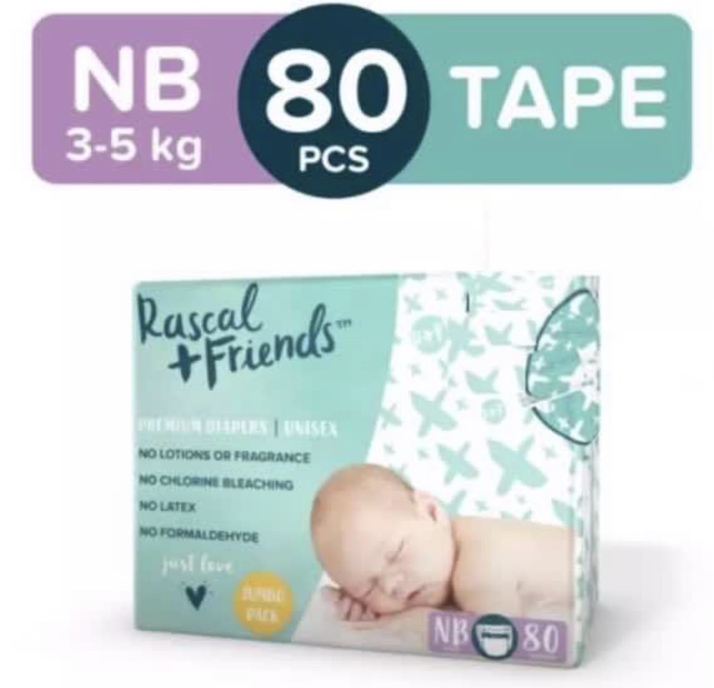Rascal & Friends Newborn - 80 pieces pack, Babies & Kids, Bathing ...
