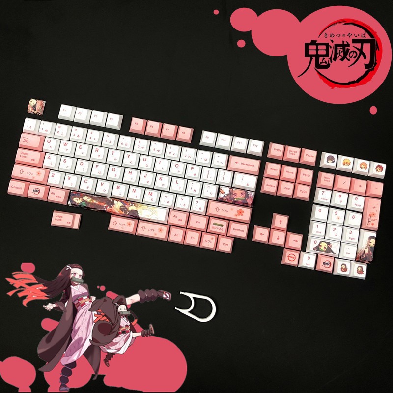 [Ready] Demon Slayer Nezuko Tanjiro Keycaps Xda profile 120keys PBT dye ...