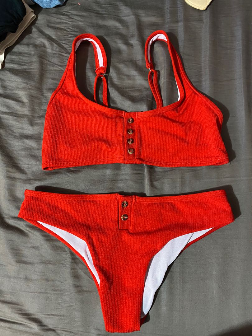 Red Bikini, Women's Fashion, Swimwear, Bikinis & Swimsuits on Carousell